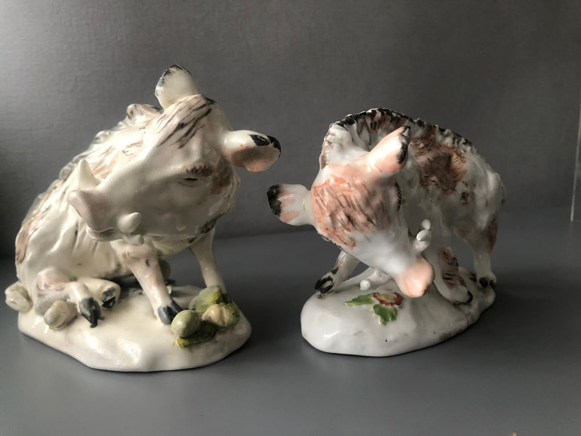 Duesbury Derby Porcelain Boars 1750-1755 – Precious Porcelain
