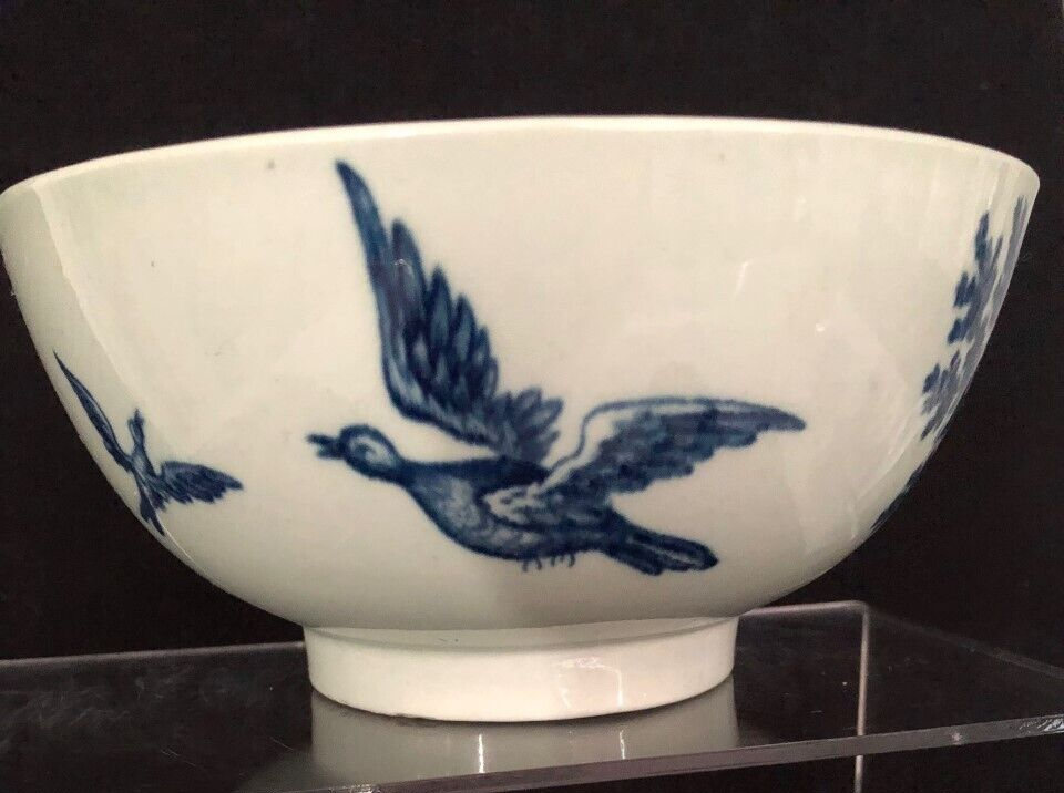 Worcester Porcelain Dr Wall " Birds in Branches" Slop Bowl circa 1770 ...